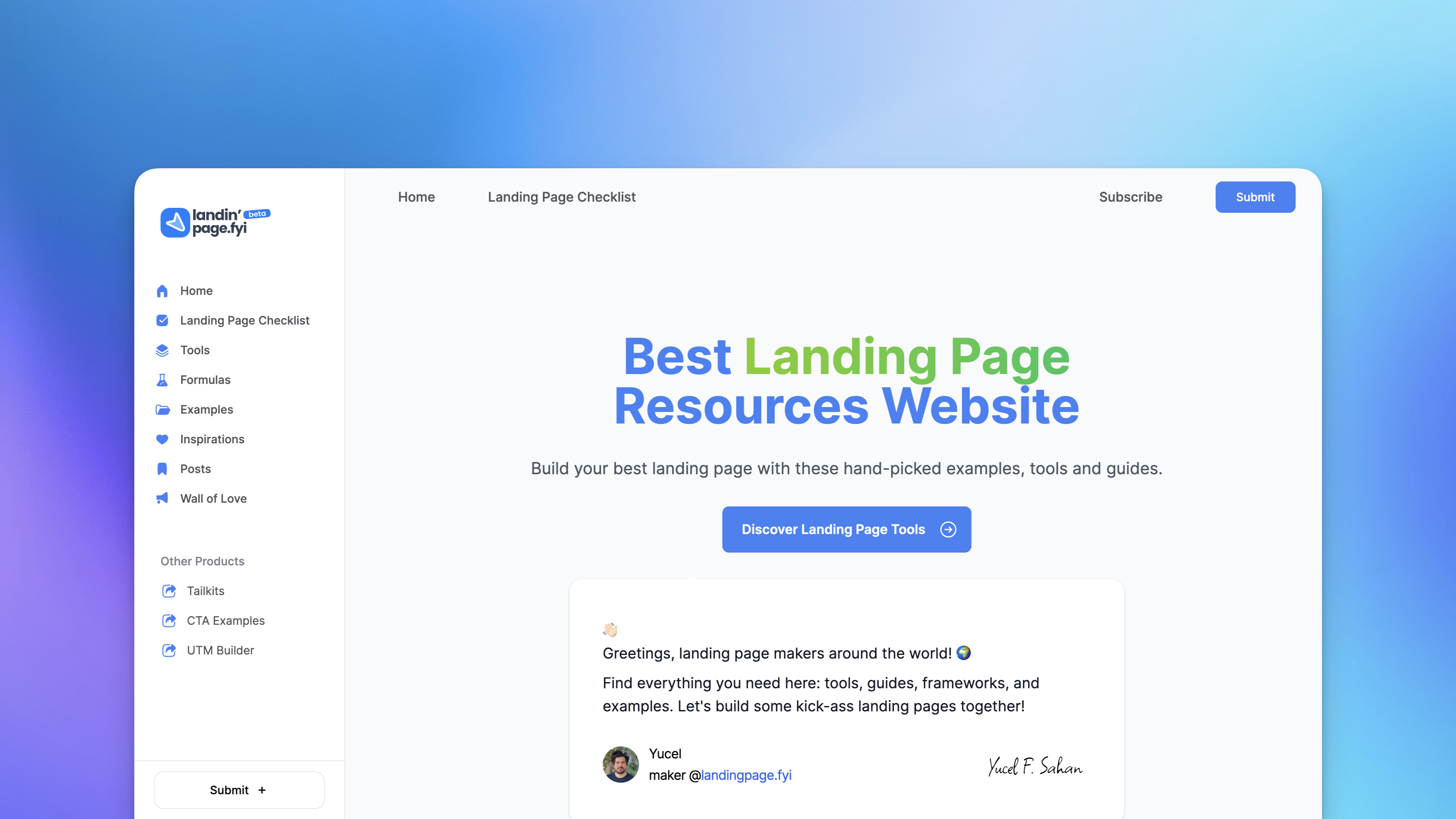 Landing Page Examples